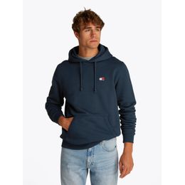 Tommy Jeans Herren Hoodie "TJM REG BADGE HOODIE EXT", blau, Gr. M, unifarben, Sweatware, Obermaterial: 100% Baumwolle, Sweatshirts, Mit