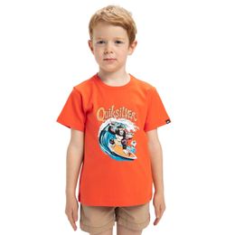 Quiksilver Jungen Shirttop "Kong Story", orange, Gr. 2, 100% Baumwolle, Tops