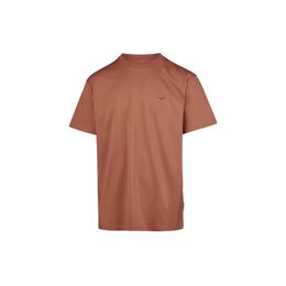 Cleptomanicx Herren T-Shirt "Ligull Boxy 2", braun, Gr. S, bestickt, 100% Baumwolle, Shirts, in schlichtem Design