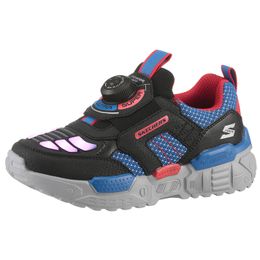 Skechers M&auml;dchen Slip-On Sneaker "TURBO-FUSE LIGHTS", Gr. 27, bunt, Lederimitat, Textil, kontrastfarbene Details, Schuhe, Blinkschuh mit