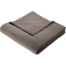 Wohndecke Biederlack, B:150cm L:220cm, grau, Baumwolle, Polyacryl, Wohndecken, "Cotton Home", im Uni Design, Kuscheldecke