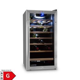 Klarstein Vinamour 26 Uno Weink&uuml;hlschrank 26 Flaschen 88 Liter Edelstahl LED 88 Liter