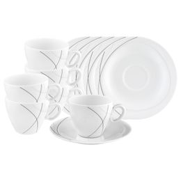 Seltmann Weiden Kaffeetassen mit Untertassen Trio Highline 230 ml 6er Set