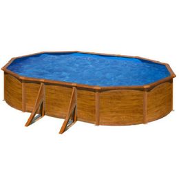 GRE Stahlwandpool-Set 'Pacific' 300 x 500 x 120 cm mit Sandfilter und Sicherheitsleiter