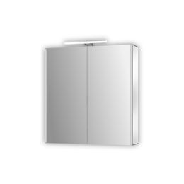 Jokey Spiegelschrank 'DekorALU' aluminiumfarben Hochglanz 65,5 x 68 x 15,3 cm