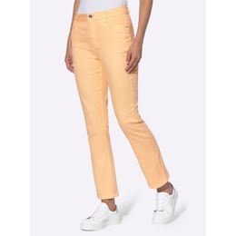 Heine Witt Damen Push-up-Jeans mit Schmuck-Knopf, apricot, Gr&ouml;&szlig;e 50