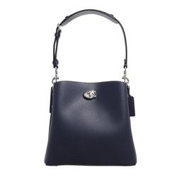Coach Beuteltaschen - Polished Pebble Leather Willow Bucket Bag 21 - Gr. unisize - in Blau - f&uuml;r Damen