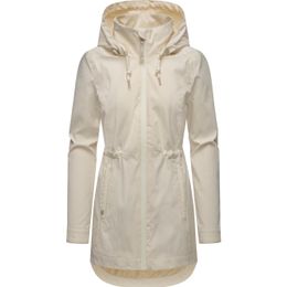 Kurzmantel Ragwear "Dakkota B", Damen, Gr. L (40), beige (elfenbeinfarben), Obermaterial: 100% Polyester, Innenfutter: 100% Polyester, modisch, figurumspielend ca. Mitte Oberschenkel, hoch geschlossener Ausschnitt, Langarm mit Knöpfen,verstellbar Umschlagbund mit Druckknöpfen,verstellbar, Mäntel, Übergangsjacke wasserdicht mit feiner Rillenstruktur