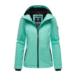 Outdoorjacke Marikoo "Brombeere", Damen, Gr. L (40), grün (aqua grün), Obermaterial: 100% Polyester, Innenmaterial: 100% Polyester, Jacken, sportliche Übergangsjacke mit Kapuze