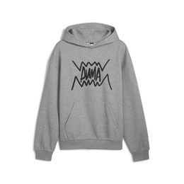 Hoodie Puma "Jaws Core Basketballhoodie Herren", Herren, Gr. 4XL, grau (medium gray heather), Obermaterial: 34% Polyester, 66% Baumwolle; Rippe: 98% Baumwolle, 2% Elasthan, relaxed fit, Rundhals, Langarm, Sweatshirts