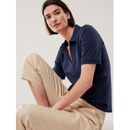 Walbusch Poloshirt Lochstickerei