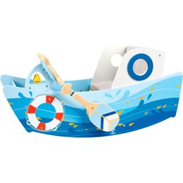 Schaukelboot HAPE "mit Steuerrad", bunt, Schaukeltiere, KinderB:36,7cm H:31,8cm T:79cm, B:36,7cm H:31,8cm T:79cm