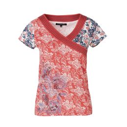 Koroshi T-Shirt Damen Gr&ouml;&szlig;e XS kitt / navy / cranberry / schwarz