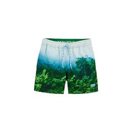 WE Fashion Badeshorts Jungen Gr&ouml;&szlig;e 122/128 blau / navy / gr&uuml;n / offwhite