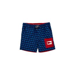 WE Fashion Swimshorts Jungen Gr&ouml;&szlig;e 146/152 blau / rotviolett / offwhite