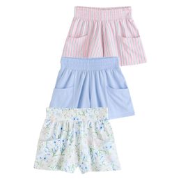 next Shorts M&auml;dchen Gr&ouml;&szlig;e 110 hellblau / oliv / rosa / offwhite