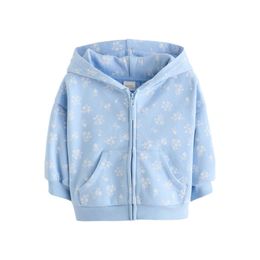 next Sweatjacke M&auml;dchen Gr&ouml;&szlig;e 98 hellblau / wei&szlig;