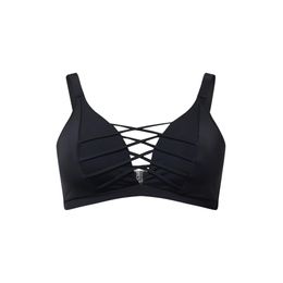 Swim By Zizzi Bikinitop 'Stris' Damen Gr&ouml;&szlig;e 80 schwarz