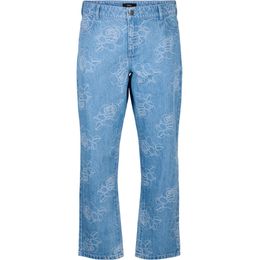 ZIZZI Jeans Damen Gr&ouml;&szlig;e 43/44 hellblau / wei&szlig;