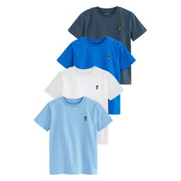 next T-Shirt Jungen Gr&ouml;&szlig;e 128 blau / marine / hellblau / wei&szlig;
