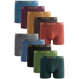 next Boxershorts Herren Gr&ouml;&szlig;e L navy / dunkelbraun / grau / gr&uuml;n / beere / dunkelorange / schwarz