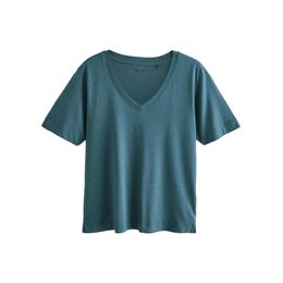 next T-Shirt Damen Gr&ouml;&szlig;e 4XL/5XL cyanblau