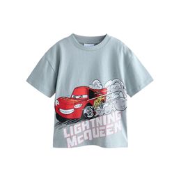 next T-Shirt Jungen Gr&ouml;&szlig;e 110 hellgrau / rot / wei&szlig;