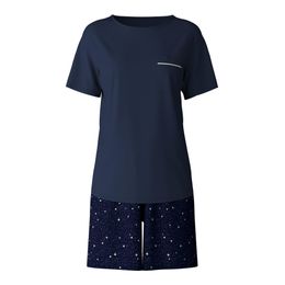 Calida Shorty Damen Gr&ouml;&szlig;e M navy / wei&szlig; Winterkleid
