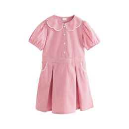 next Kleid M&auml;dchen Gr&ouml;&szlig;e 164 rubinrot / wei&szlig;