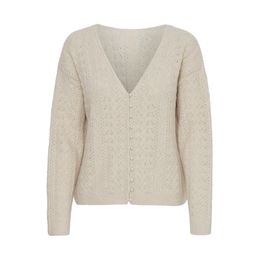 Ichi Strickjacke 'Liyanna' Damen Gr&ouml;&szlig;e XL wollwei&szlig;