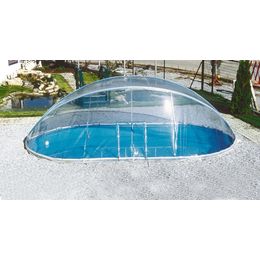 Poolverdeck Clear Pool "Cabrio Dome", transparent, B:360cm H:165cm T:623cm, Polyvinylchlorid (PVC), Verdecke, verschiedene Größen