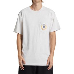 T-Shirt DC Shoes "Freshman", Herren, Gr. S, grau (snow heather), [Hauptstoff] 75% Baumwolle, 25% Baumwolle, Kurzarm, Shirts