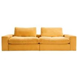 Big-Sofa Alina "Sandy", gelb (honiggelb gct 95), B:266cm T:123cm, Cord GCT (92% Polyester, 8% Nylon), Sofas, 266 cm breit und 123 cm tief, in modernem Cordstoff