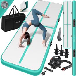 Kesser&reg; Turnmatte Aufblasbar Airtrack 2m/3m/4m/5m/6m Fitness-Matte Gymnastikmatte inkl. Tragetasche & elektr. Luftpumpe Yogamatte, Tumbling Matten, Trainingsmatte, Turn- & Fitness