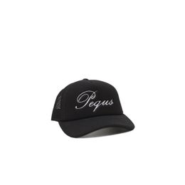 Trucker Cap PEQUS "PEQUS PEQUS Handwritten Logo Trucker Cap", Damen, Gr. one size, schwarz, 100% Polyester, casual, Caps