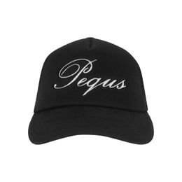 Trucker Cap PEQUS "PEQUS PEQUS Logo Cap", Damen, Gr. one size, schwarz, 100% Polyester, casual, Caps