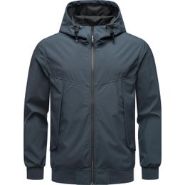 Outdoorjacke Ragwear "Tyller Bonded", Herren, Gr. 4XL (60), blau (navy), Obermaterial: 100% Polyester, Innenfutter: 100% Polyester, Basic, gerade hüftbedeckend, hoch geschlossener Ausschnitt, Langarm Ärmel ohne Ärmelschlitz Rippstrickbündchen, Jacken, Wasserdichte und atmungsaktive Übergangsjacke