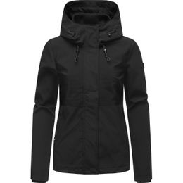 Outdoorjacke Ragwear "Sunniva B", Damen, Gr. S (36), schwarz, Obermaterial: 100% Polyester, Innenfutter: 100% Polyester, casual, figurumspielend hüftbedeckend, Langarm Ärmel ohne Ärmelschlitz Rippstrickbündchen, Jacken, Übergangsjacke wasserdicht mit feiner Rillenstruktur