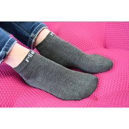R-L-F No Show Socken Bekleidung Unisex grau