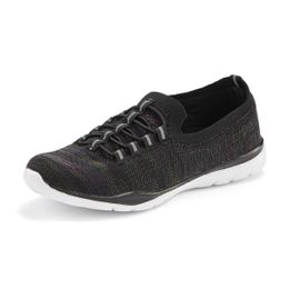 Lascana Damen Sneaker, schwarz meliert, Größe 37