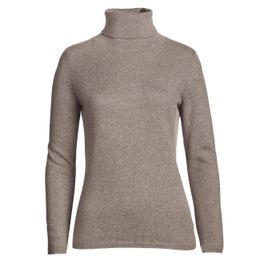 Junghans 1954 Kaschmir V-Pulli oder Rolli, Damen, Rolli - 46 - Taupe, aus Kaschmir