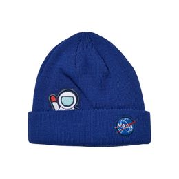 Mister Tee M&uuml;tze 'Nasa' Jungen Gr&ouml;&szlig;e 56/57 royalblau / hellblau / wei&szlig;