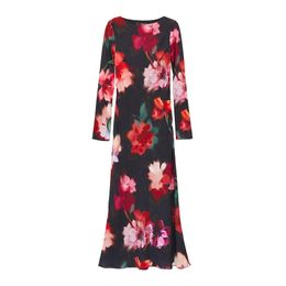 Mango Kleid 'Allegra' Damen Größe 42 smaragd / altrosa / rot / schwarz Winterkleid