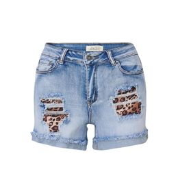 KOROSHI Shorts Damen Gr&ouml;&szlig;e 34 hellblau / braun