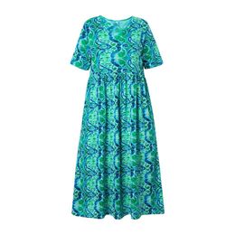 Ulla Popken Kleid Damen Gr&ouml;&szlig;e 42/44 t&uuml;rkis / gr&uuml;n Winterkleid