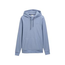 Tom Tailor Herren Hoodie Sweatshirt aus Baumwolle, blau, Uni, Gr. XXL