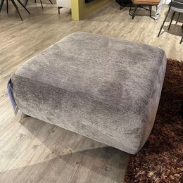 xooon Hocker Brentino Stoff Enzo Lava, Kontrast Stichnaht silber, B/H/T: ca. 100 x 43 x 91 cm