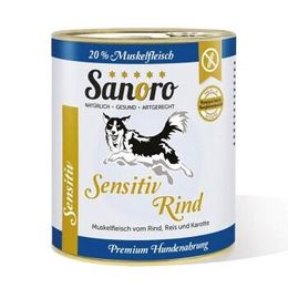 Sanoro Sensitiv Rind mit BIO-Gem&uuml;se 6x800g