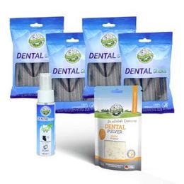 Bellfor Sparset f&uuml;r eine optimale Zahnpflege beim Hund - Dental Pulver 80 g + Dental Sticks 4 x 100 g + Dental Spray 100 ml