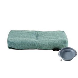 Rohrschneider &reg; Hundebett mit Anti-Rutsch-Boden, strapazierf&auml;higes Kissen f&uuml;r Hunde und Katzen, B47 x T30 x H7 cm, inkl. Gratis-Wassernapf